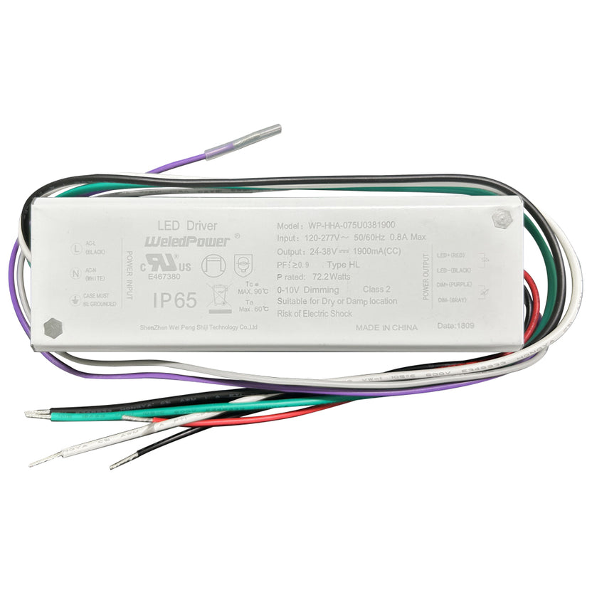 75W WeledPower LED Driver AC120-277V (Dimmable) WP-HHA-075U0381900 ...